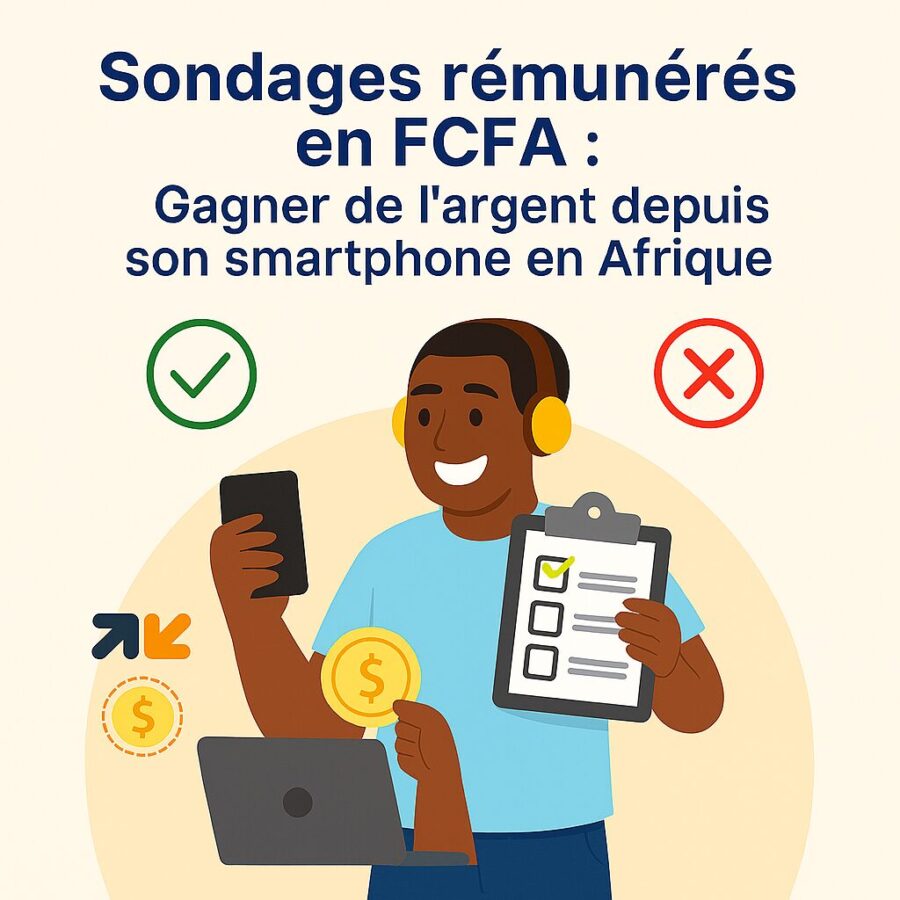Sondages rémunérés en FCFA (2026) : comment gagner de l’argent depuis ...